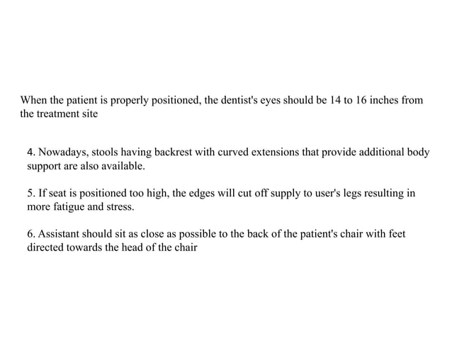 Dental Chair positions | PPTX