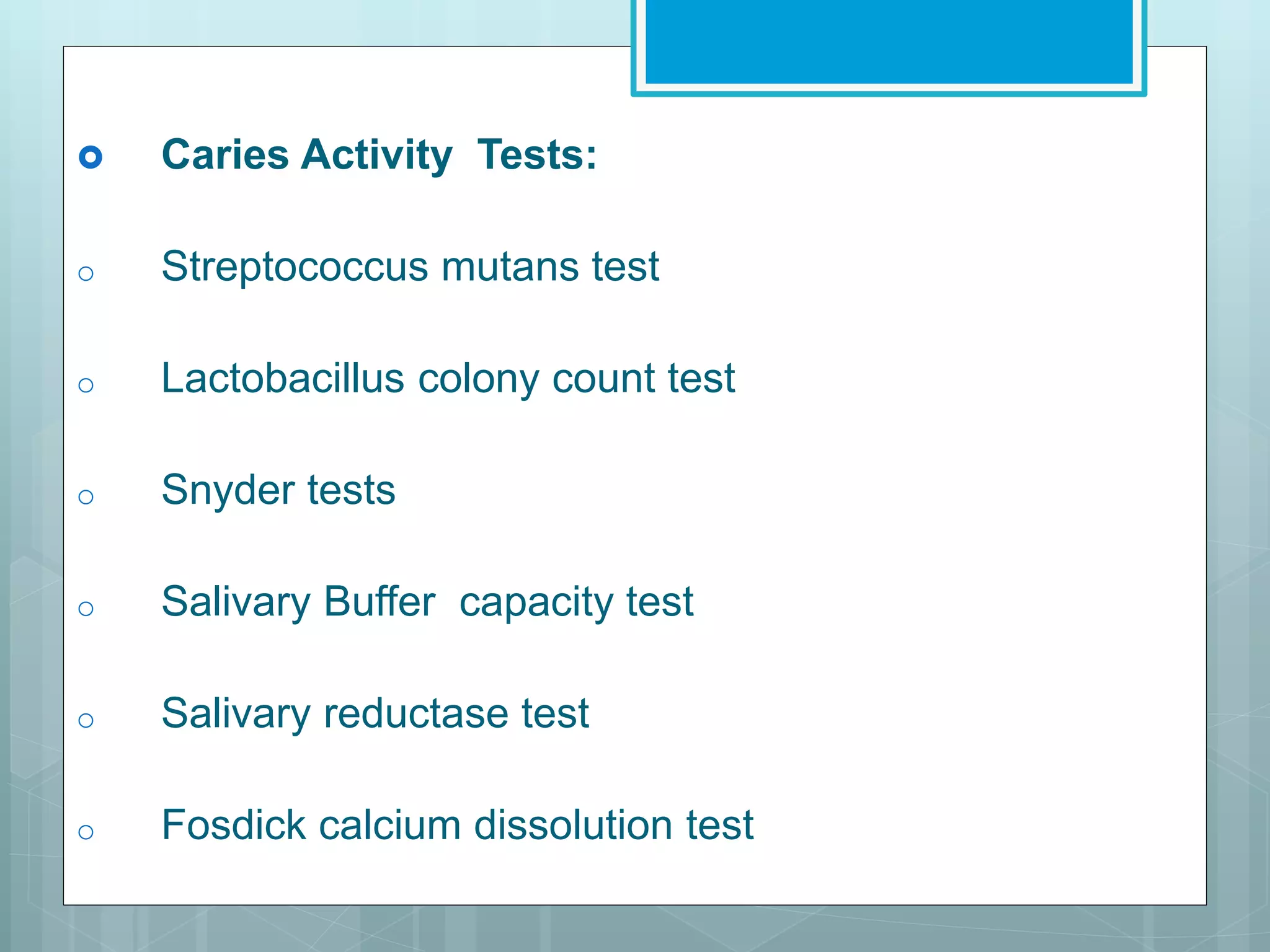 Chairside investigations | PPTX