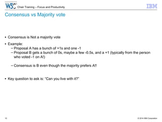 W3C Chair training Focus & Poductivity 2014102 | PPT