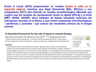 Efectividad de las Técnicas de HVLA y de Energía Muscular | PPT