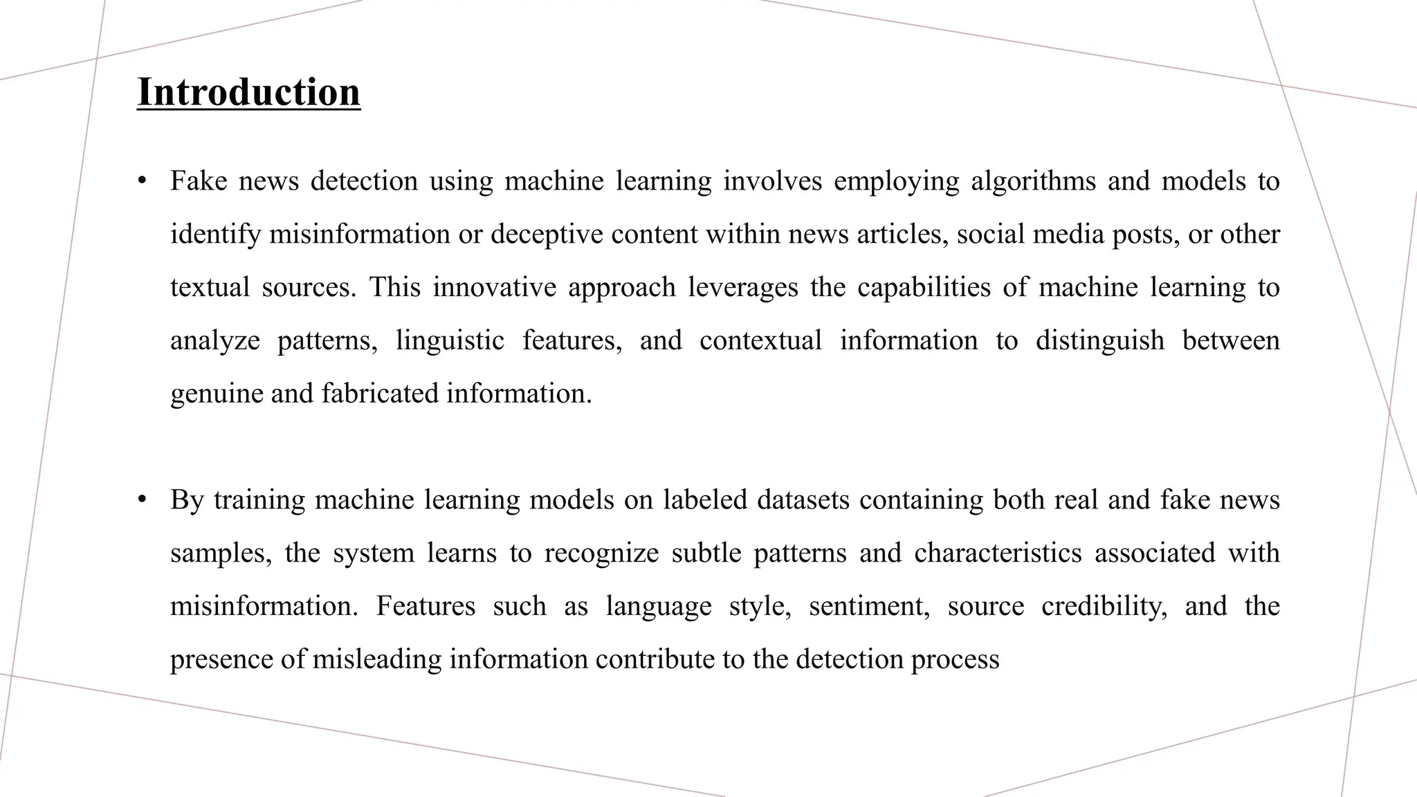 chaitra-1.pptx fake news detection using machine learning | PPTX | Artificial Intelligence ...