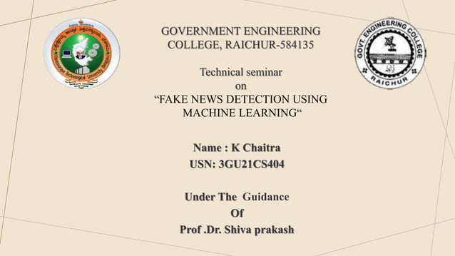 chaitra-1.pptx fake news detection using machine learning | PPTX ...