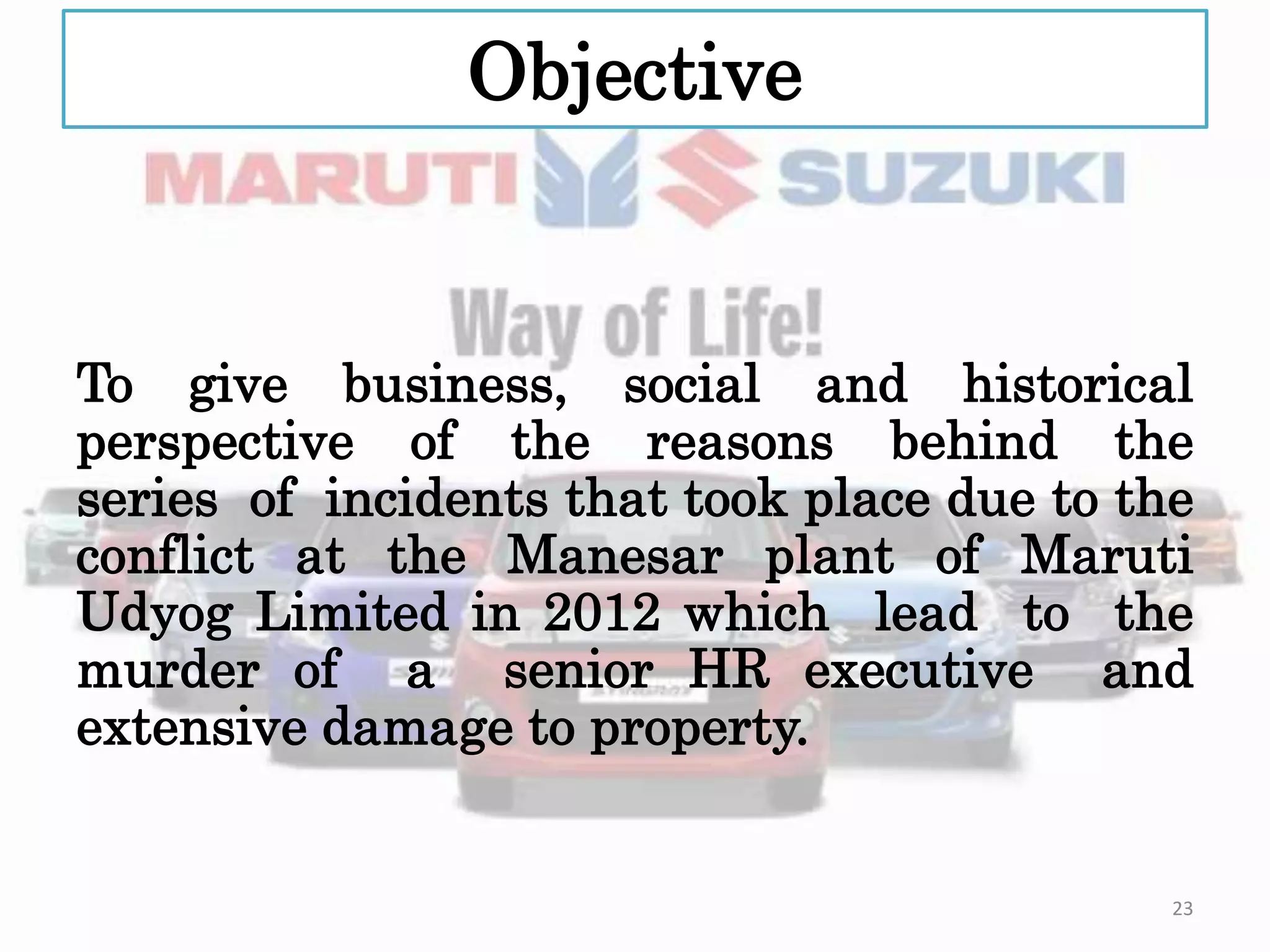 managing conflict in organization;A case study on Maruti Suzuki Ltd. | PPTX