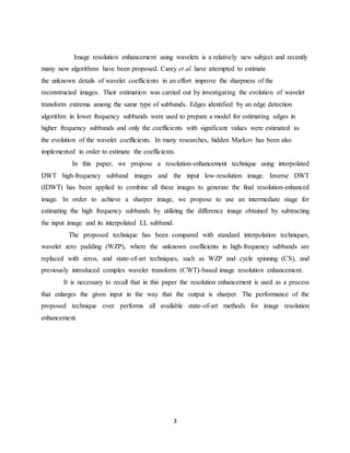 discrete wavelet transform based satellite image resolution enhancement ...