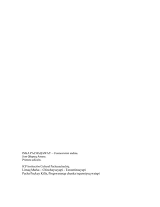Chakana y qhapaq, whipala: símbolos sagrados de los andes | PDF