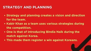 CHAK DE INDIA Lesson on Leadership | PDF