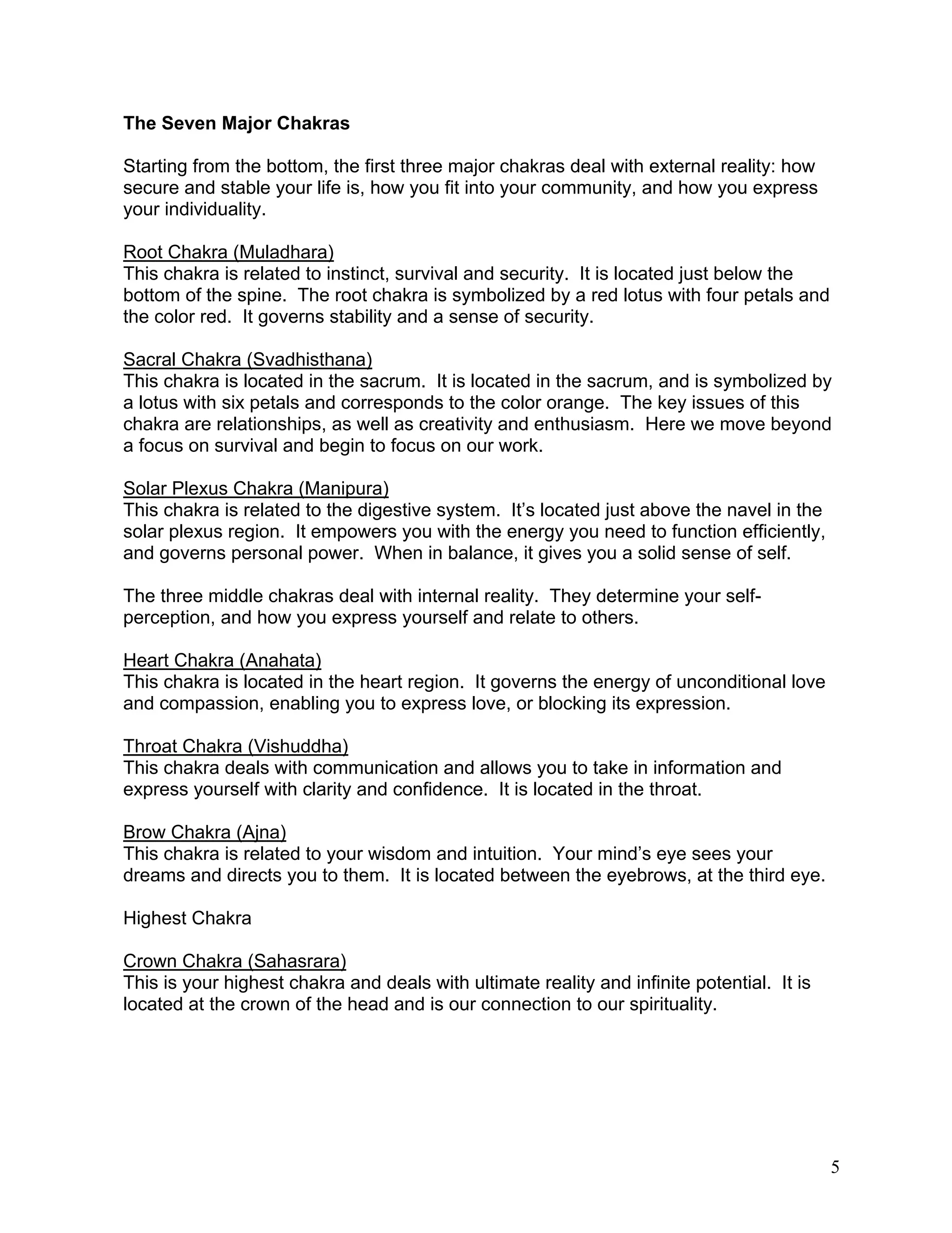 chakras description notes in detail with images | PDF