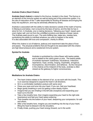 chakras description notes in detail with images | PDF