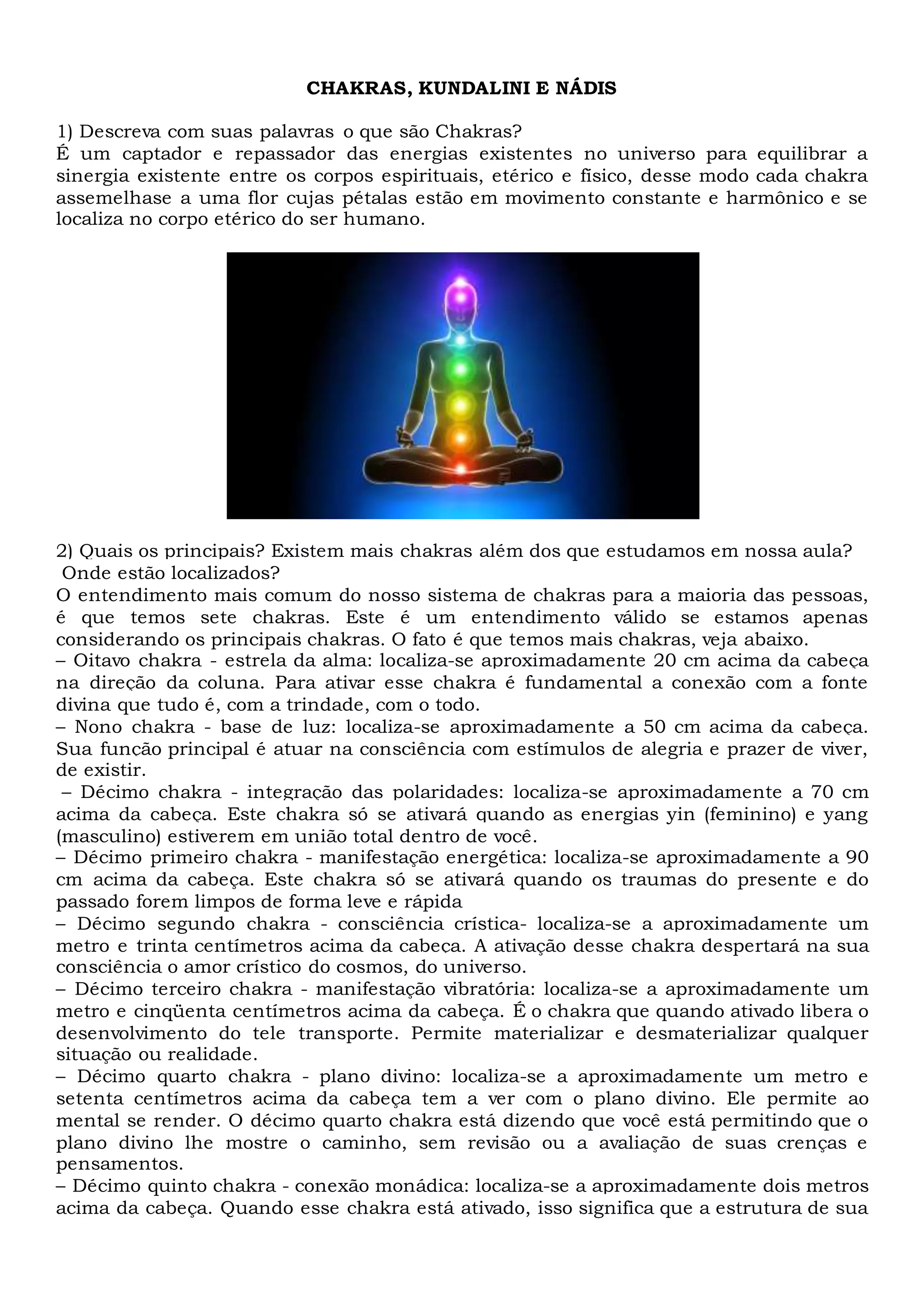 Chakras e kundalini e nadis | DOCX