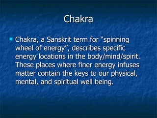 Exploring the Chakras | PPT