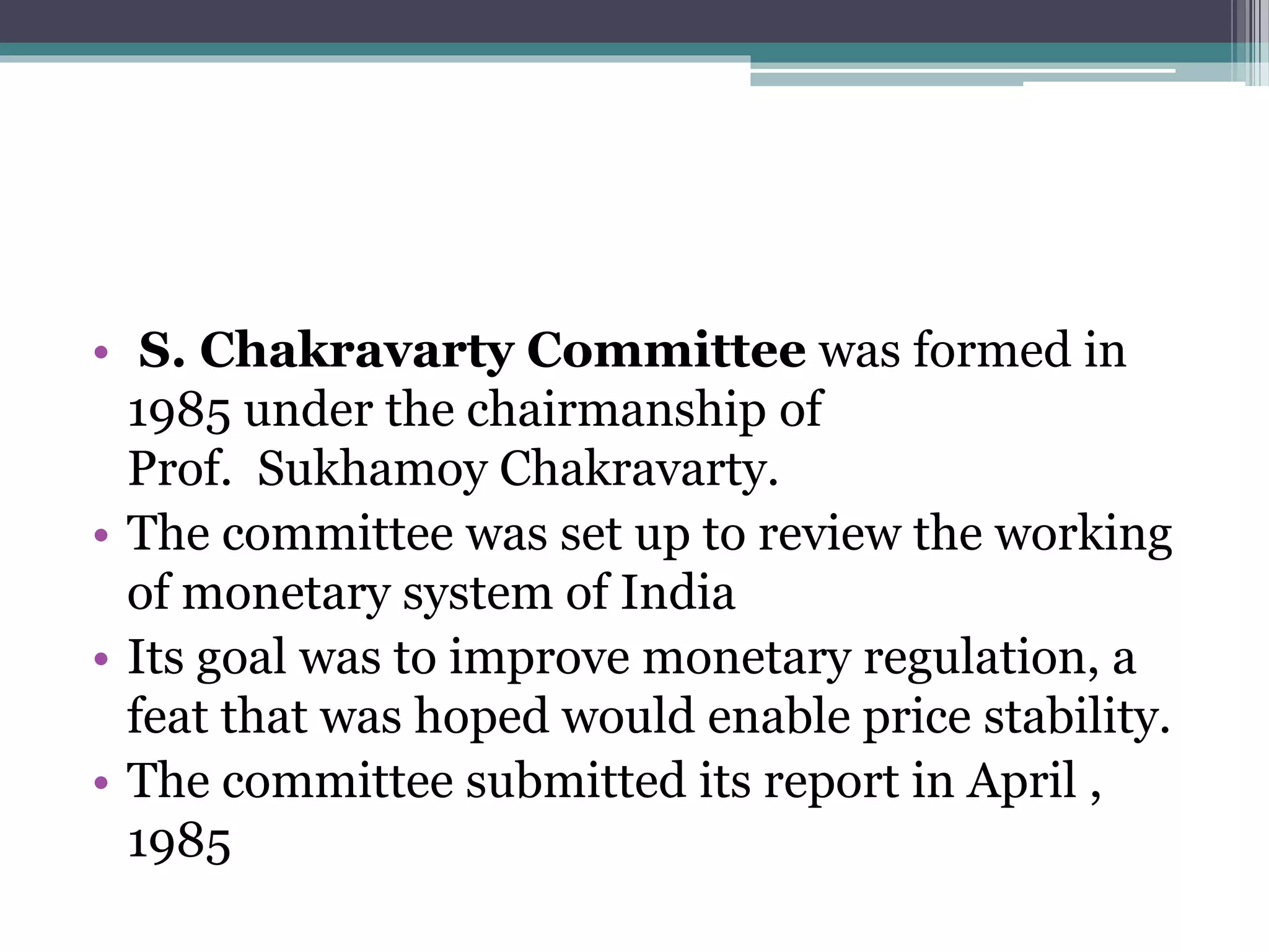 Chakravarthy committiee | PPT