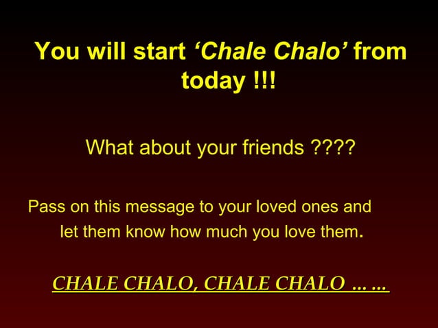 Chale chalo | PPT