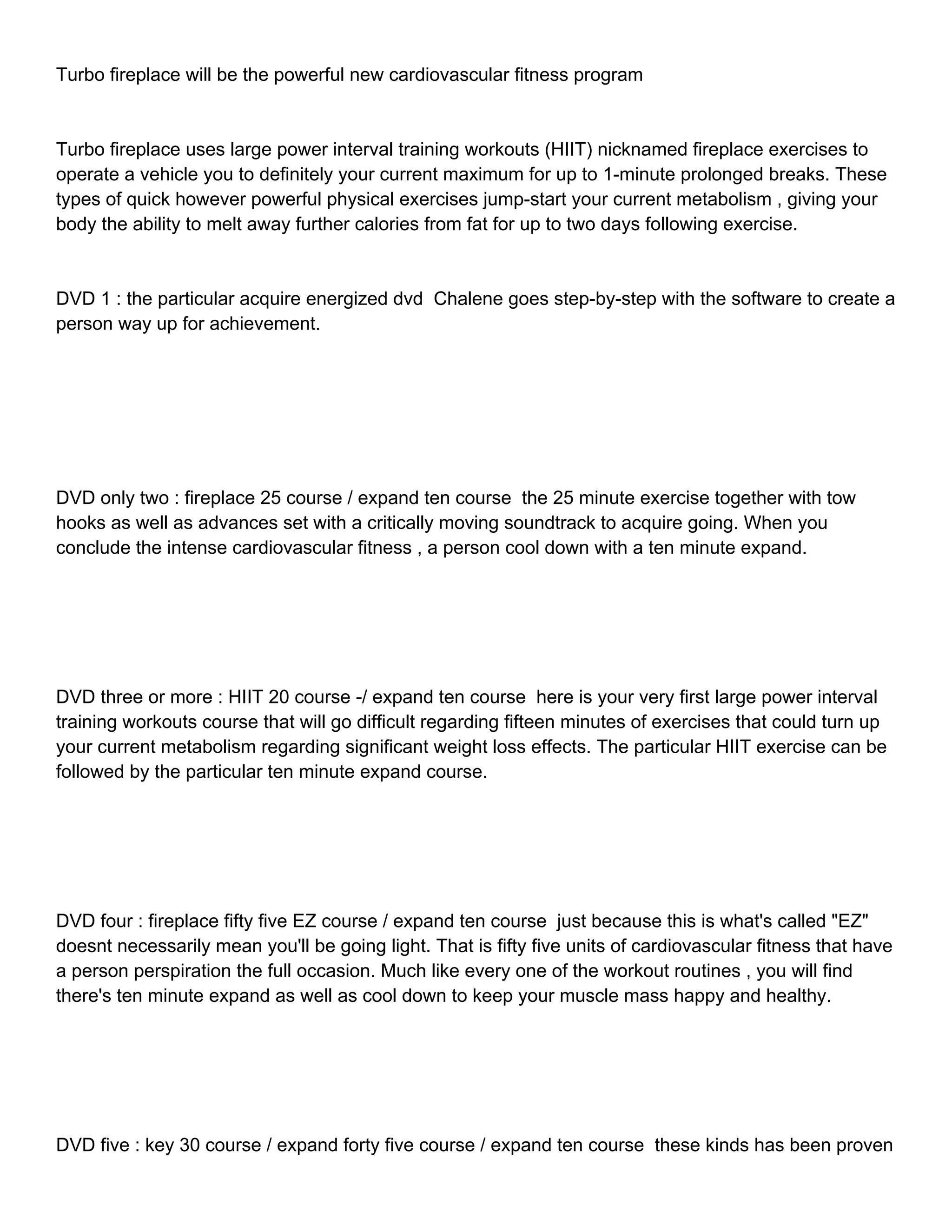 Chalene Johnson's Turbo Hearth Workout | PDF