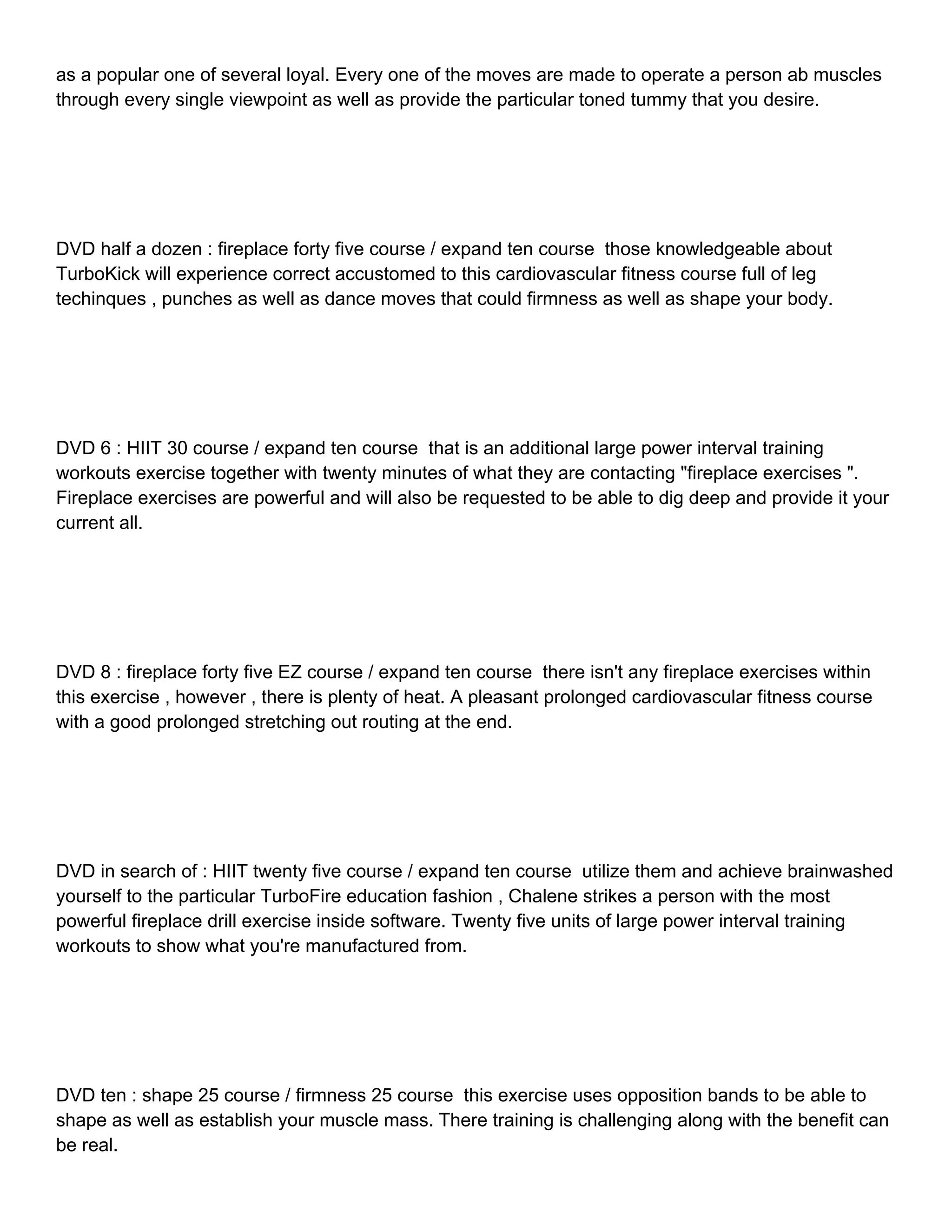 Chalene Johnson's Turbo Hearth Workout | PDF