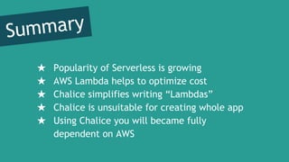 Chalice microframework 101 (eng) | PPT