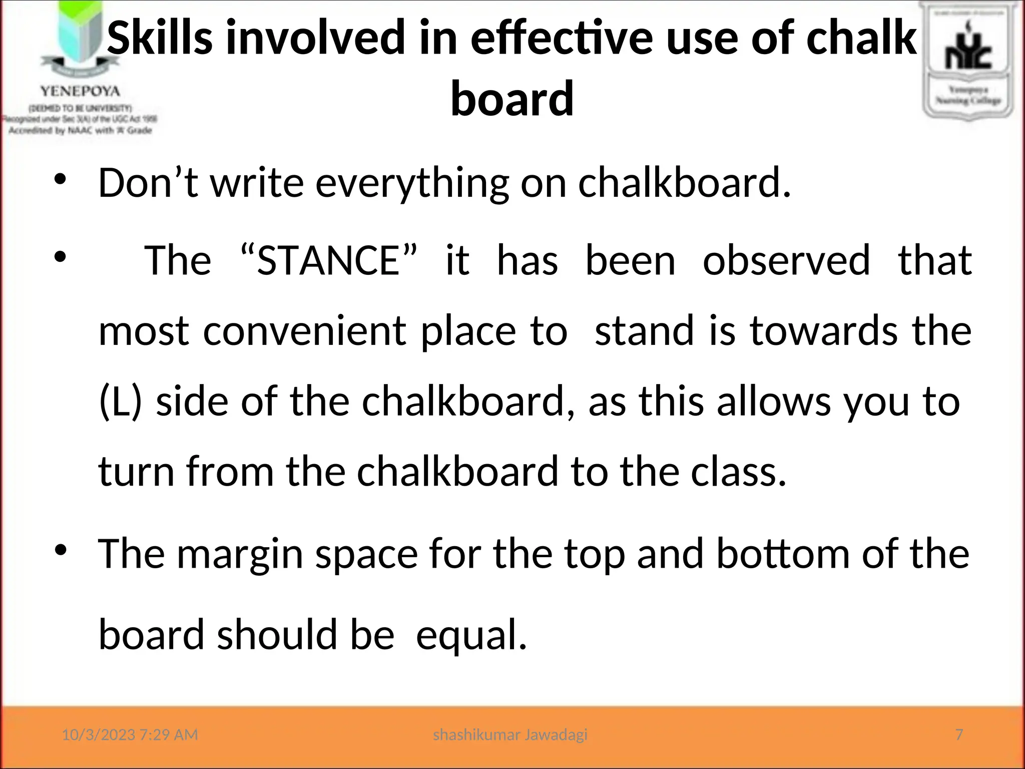 Chalk board in Nursing Education and Technology.ppt