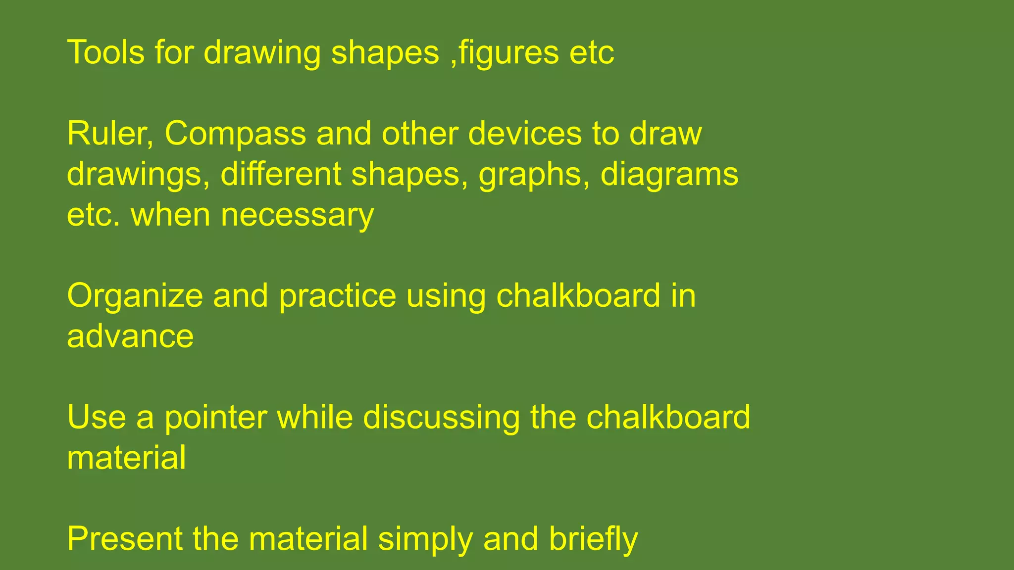 Chalkboard skills for effective teaching | PPTX