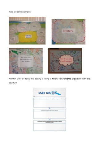 Chalk talk thinking routine | DOCX