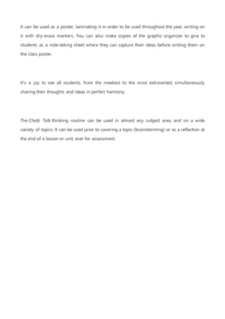 Chalk talk thinking routine | DOCX