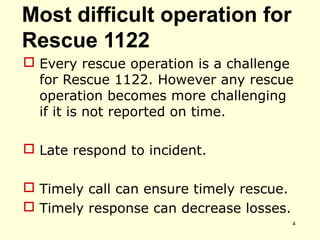 Challenges for rescue 1122 | PPT