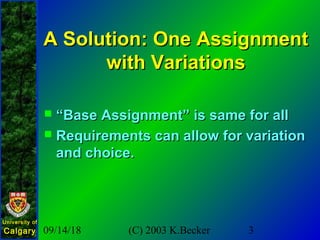 Assignments that Meet the Needs of Exceptional Students without ...