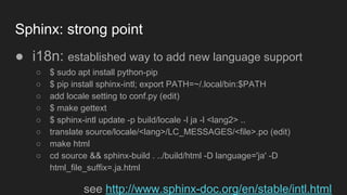 Challenge: convert policy doc from docbook to sphinx | PPT