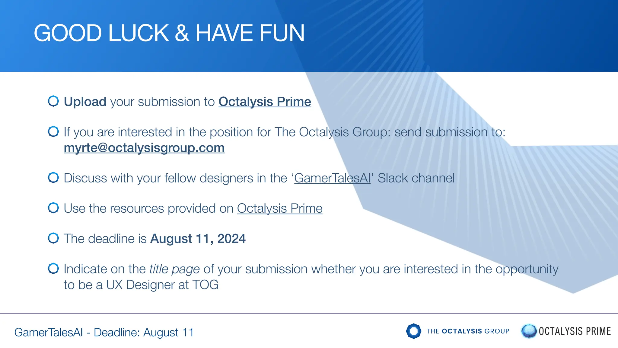 Octalysis Prime Challenge - GamerTalesAI | PPT