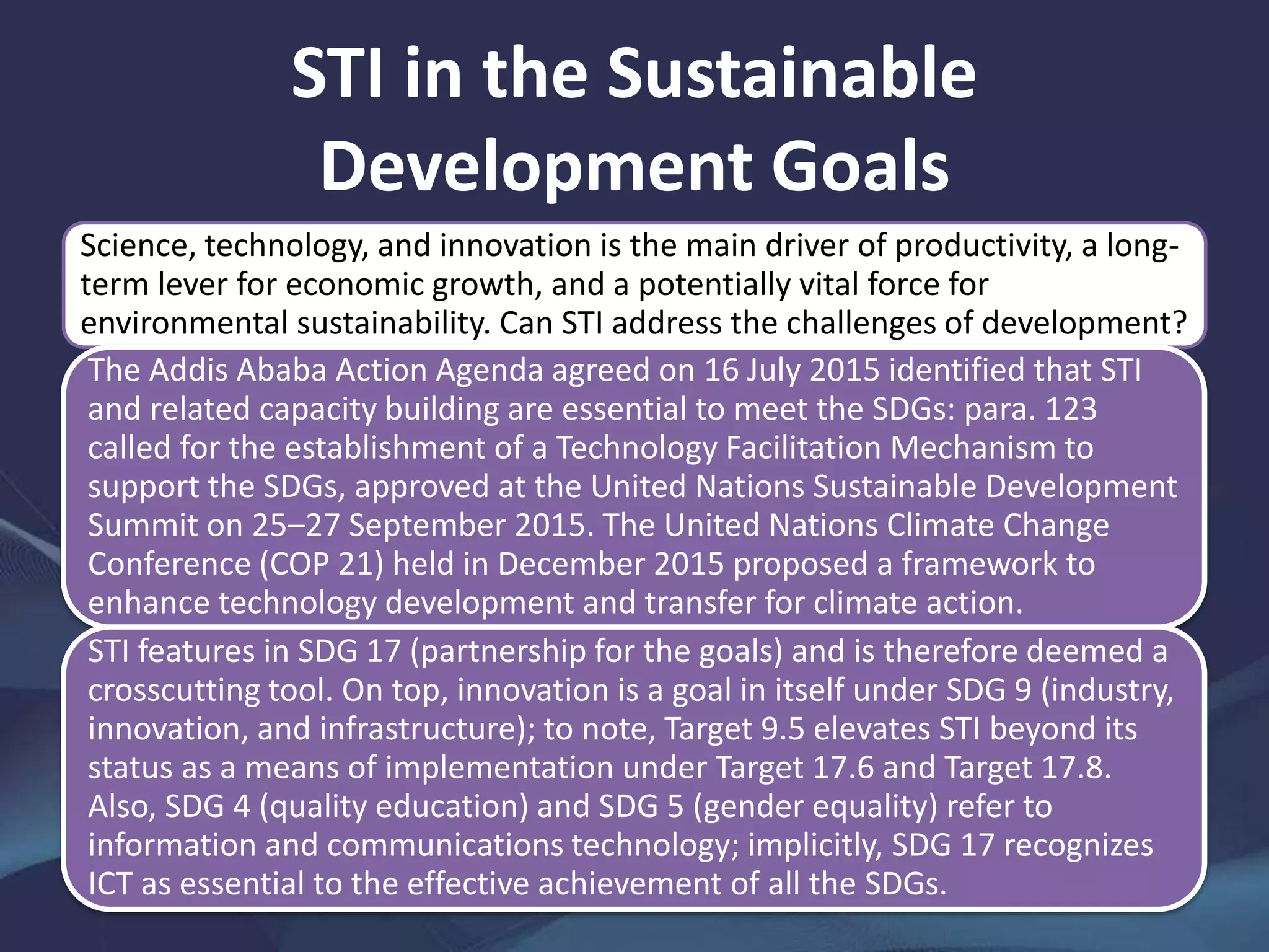 Challenge: Science, Technology, and Innovation and the Triple Bottom Line | PPTX