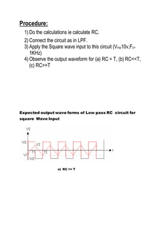 Low pass filter and Integrator | DOCX