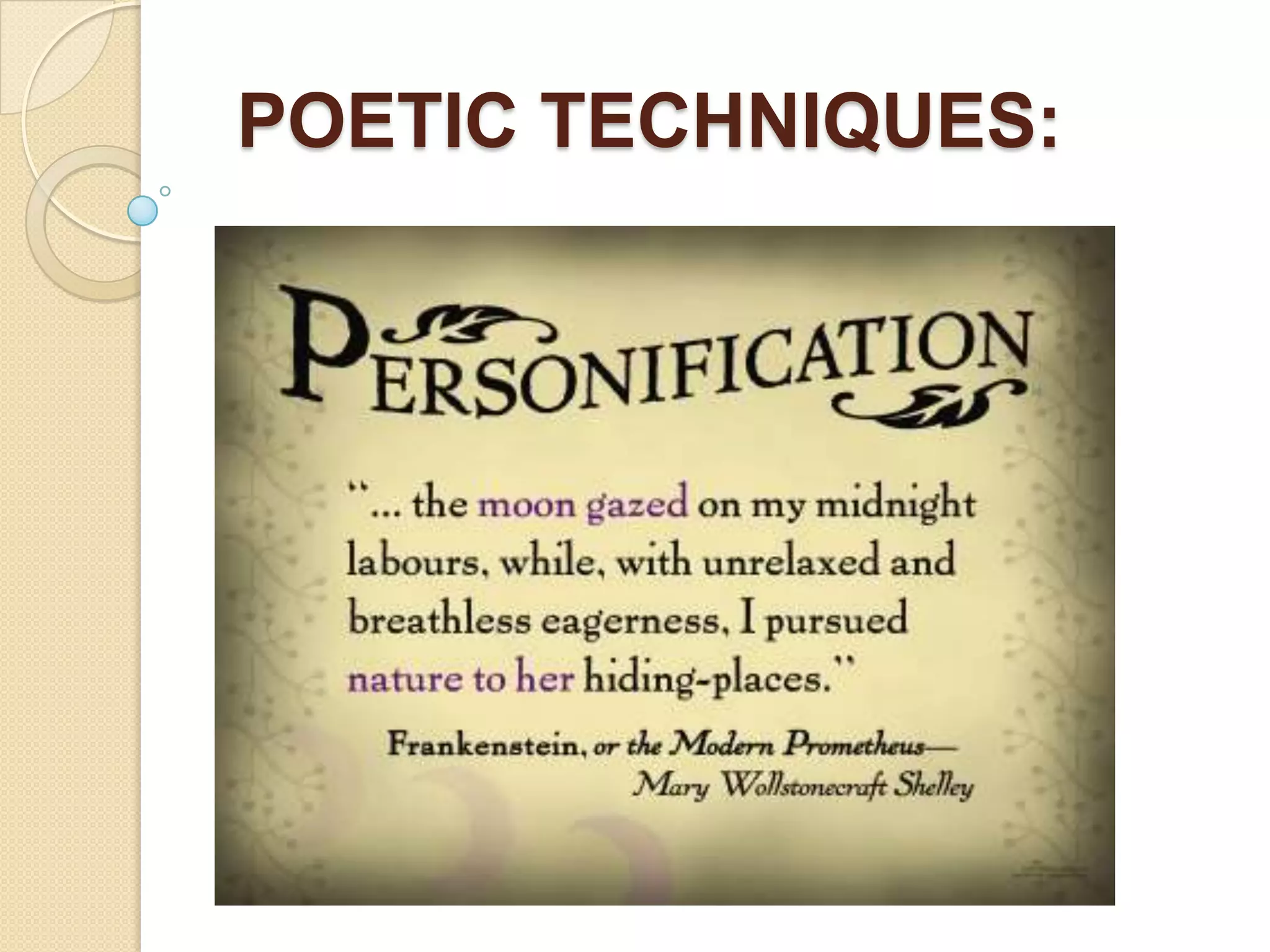 Personification in Poetry Presentation | PPTX