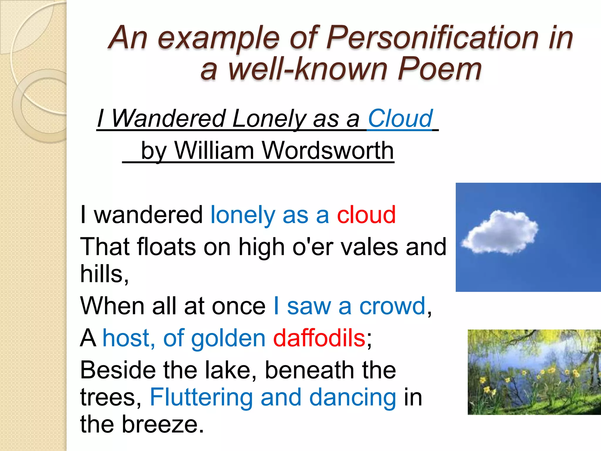 Personification in Poetry Presentation | PPTX