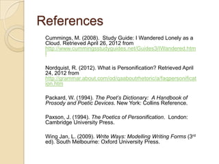 Personification in Poetry Presentation | PPTX