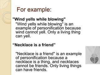 Personification in Poetry Presentation | PPTX