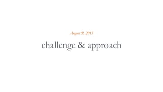 Challenge and approach | PDF