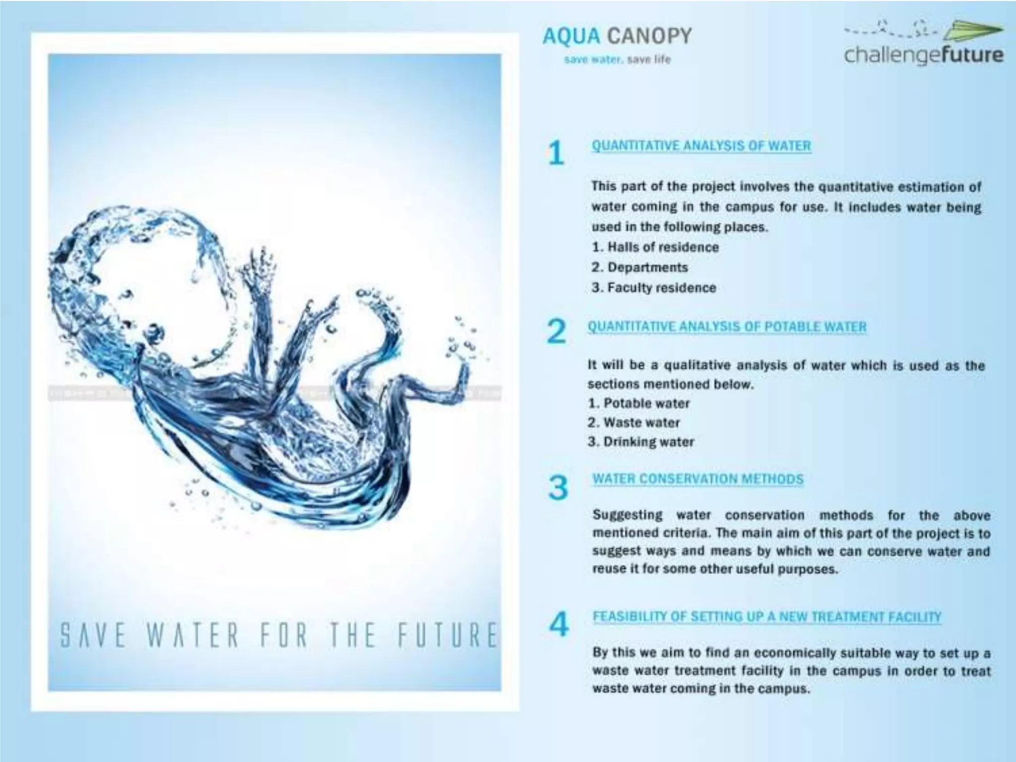 [Challenge:Future] Aqua Canopy - Save Water, Save Life | PPTX
