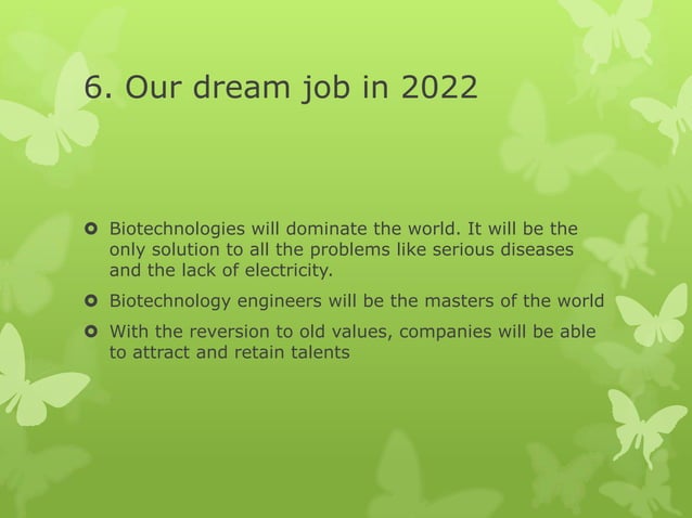 [Challenge:Future] Biotechnology dominating the future | PPTX