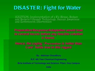 [Challenge:Future] Fight for Water | PPT