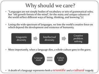 [Challenge:Future] Language Death - The Language Box | PPT