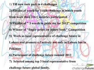 [Challenge:Future] Mr.2012 Faisal Imtiaz My Super Hero | PPTX