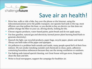 [Challenge:Future] Save air and health! | PPT