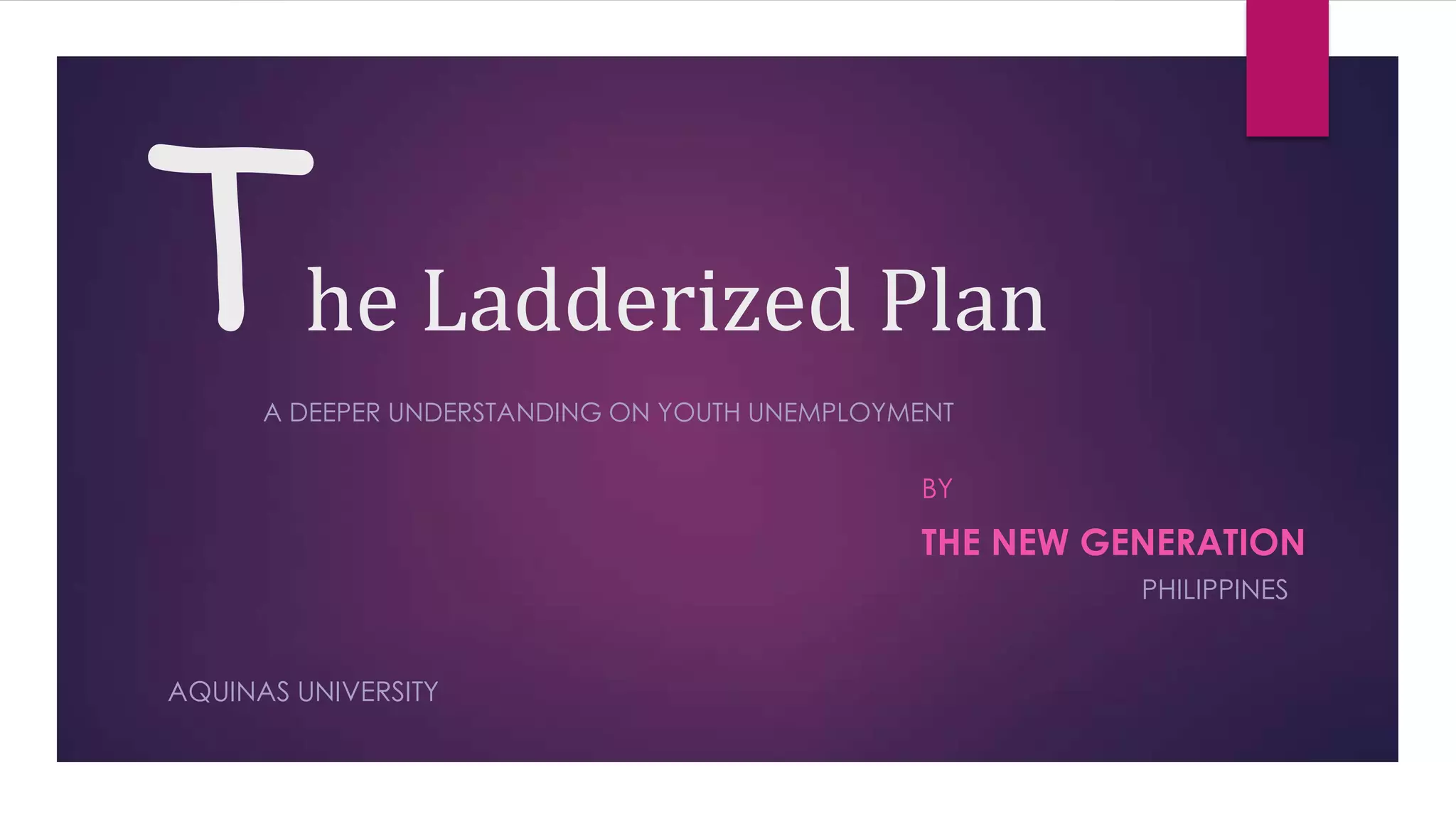 [Challenge:Future] The"Ladderized Plan": A Deeper Understanding On ...