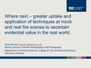 The Challenge of Fire Scene Photography: Is High Dynamic Range Imaging ...