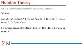 Number Theory - C1 | PPT