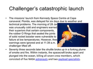 Space Shuttle O Ring Failure