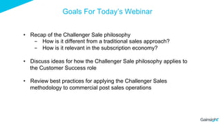 How the Challenger Sale philosophy applies to CSM | PDF