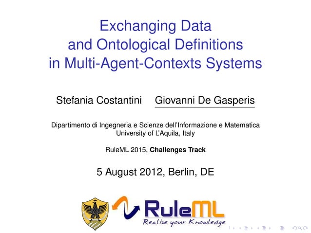 Challenge@RuleML2015 Exchanging Data and Ontological Definitions in ...