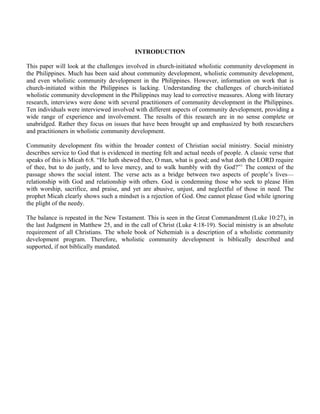 Challenges in Doing Church-Initiated Christian Development in the ...