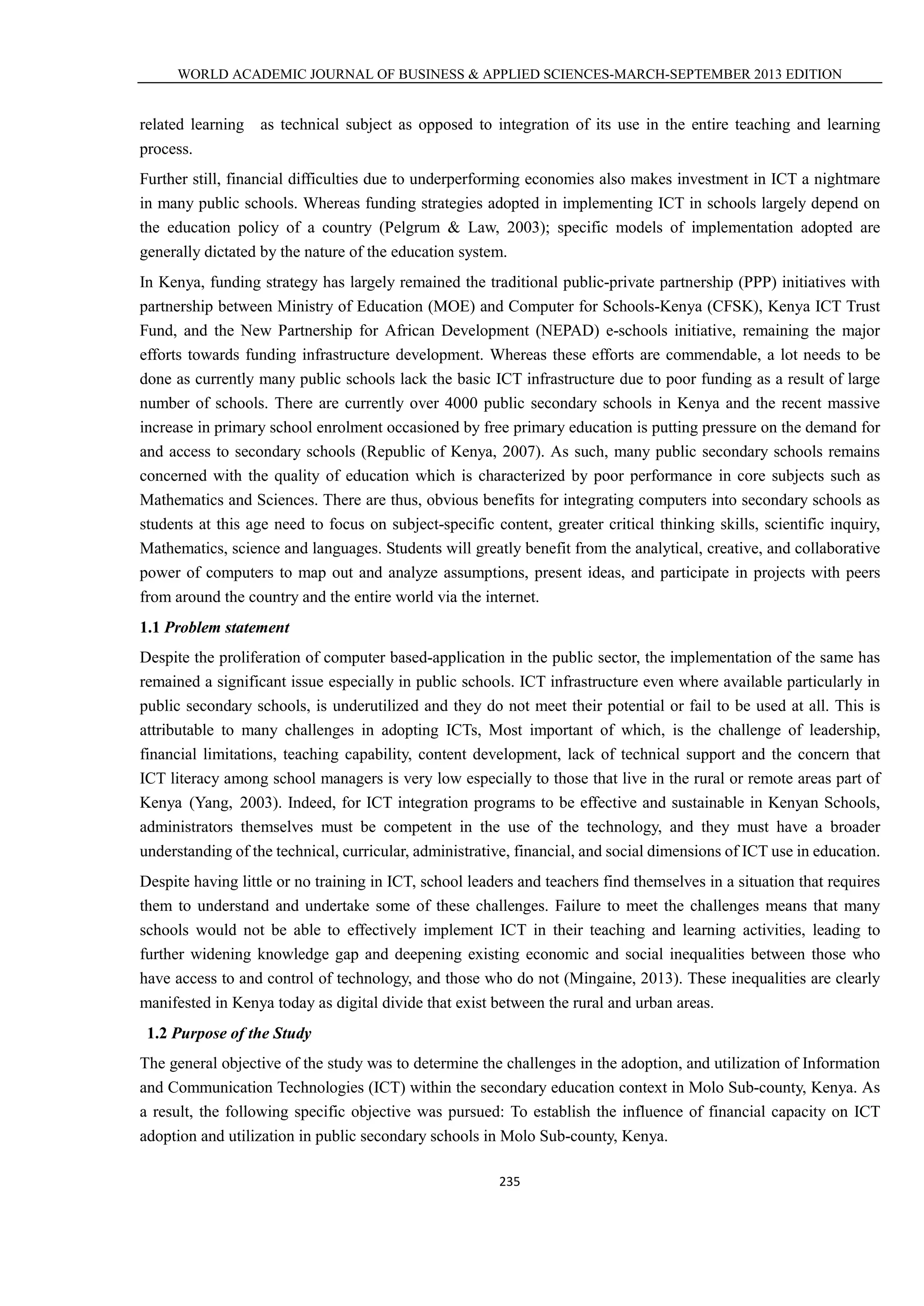 Challenges in the Adoption and Utilization of Information and ...