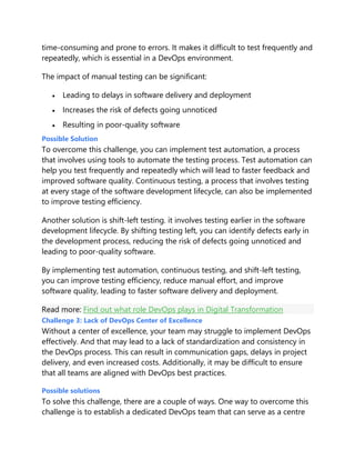 Top Challenges Faced During DevOps Implementation and How to Overcome ...