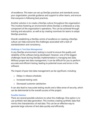 Top Challenges Faced During DevOps Implementation and How to Overcome Them | PDF